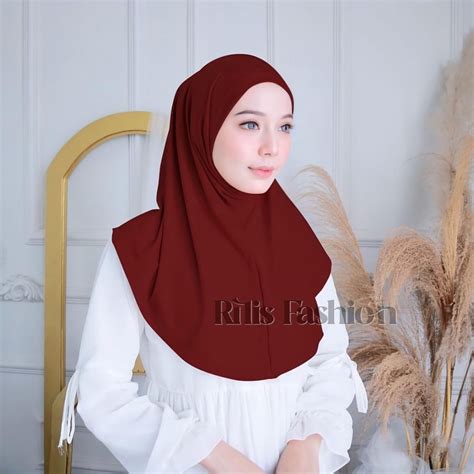 Jual Hijab Bergo Sport Jersey Instan Malay Daily Bergo Daily Non Pet