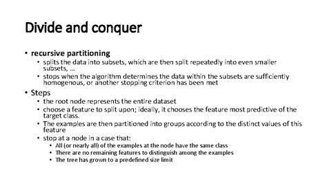 chapter 5 divide and conquer classification using decision