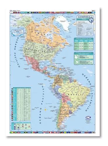 Mapa Mural Continente Americano Doble Faz En Venta En Capital Federal