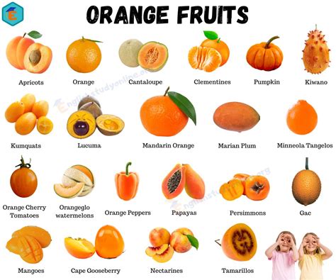 33 Orange Fruits Best Orange Fruits And Vegetable With ESL Pictures