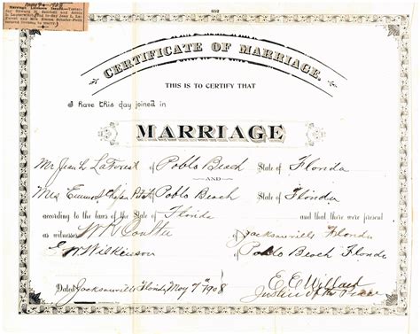 Louisiana Certified Copy Of Marriage Certificate Paul Smith
