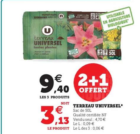Promo Terreau Universel Chez Hyper U Icatalogue Fr