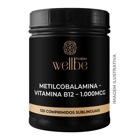 Metilcobalamina Vitamina B12 1 000mcg 120 Comprimidos Sublinguais