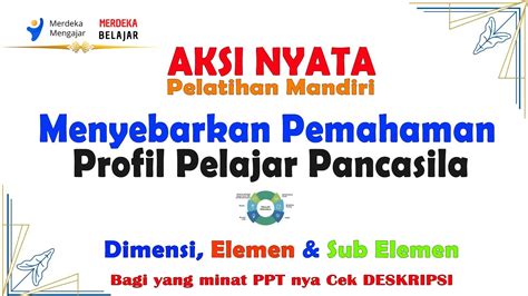 Aksi Nyata Pembahasan Profil Pelajar Pancasila Dimensi Elemen Dan Sub