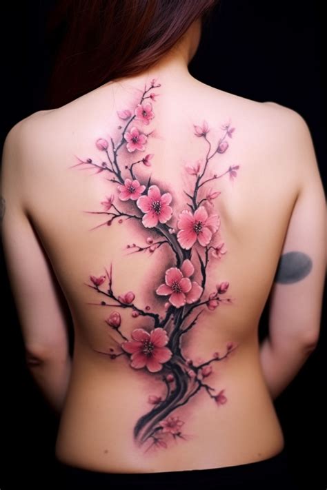 Intricate Japanese Blossom Tattoo For Women Cherry Blossom Tree