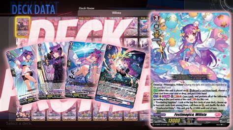 Festimagica Wilista Deck Profile D SS05 Cardfight Vanguard Dear