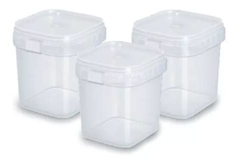 Potes Quadrados Bolo No Pote Lacre Plástico 220ml 150 Unid Frete grátis