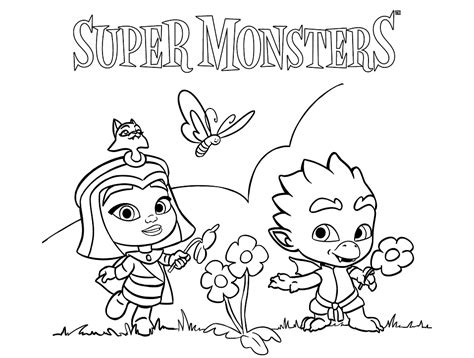 Super Monsters Coloring Page Cartoon