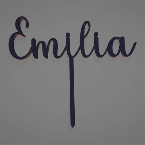 Archivo Stl Topper Emiliamodelo De Impresora D Para Descargarcults