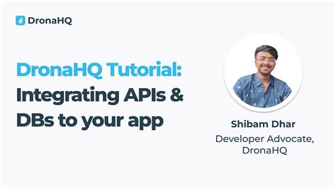 Dronahq Tutorial Integrating Api S Dbs To Your App Youtube