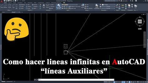 Como hacer líneas infinitas auxiliares en AutoCAD YouTube