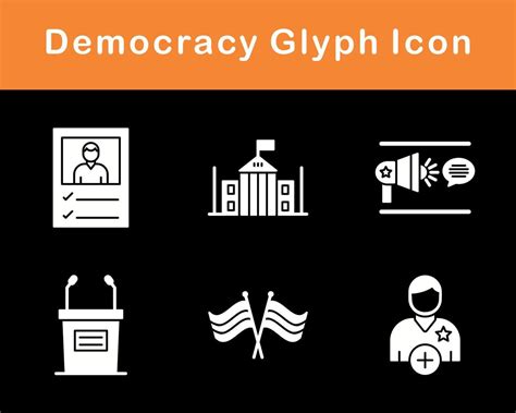 Democracy Vector Icon Set 20262508 Vector Art At Vecteezy