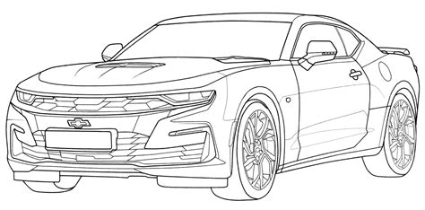 Camaro Chevrolet Coloring Pages Clipartmag Drawing Sketch Coloring Page