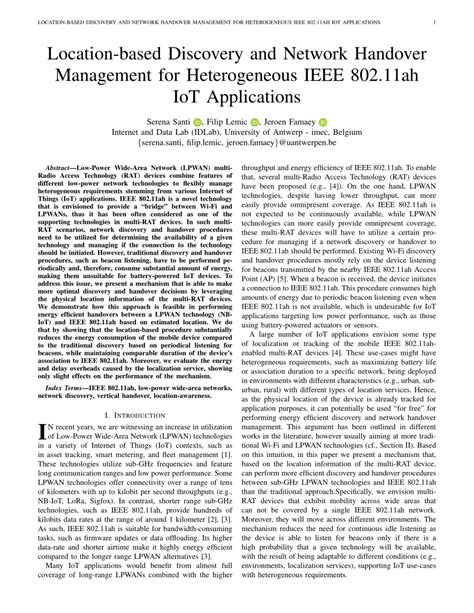 pdf location based discovery and network handover management for heterogeneous ieee 802 11ah