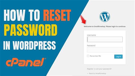 How To Reset Wordpress Admin Password In Cpanel Youtube