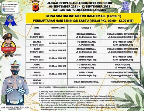 Layanan SIM Keliling Kota Bandung 6 September 2021 Berikut Jadwal