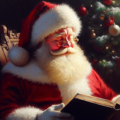 Premium Ai Image Santa Claus With Naughty And Nice Book