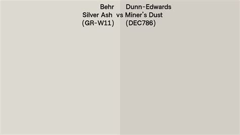 Behr Silver Ash GR W11 Vs Dunn Edwards Miner S Dust DEC786 Side By
