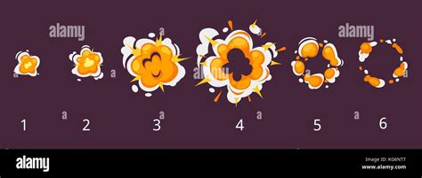 Explosion Frames For Animation Stock Vector Image Art Alamy