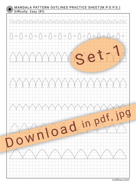 8 Mandala Practice Sheets Set 1 In PDF For Mandala Practice And Art