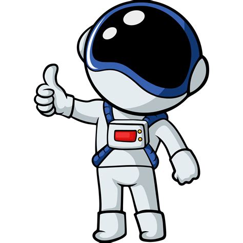 Linda Caricatura De Astronauta Dando Pulgares Arriba 18851538 Vector En