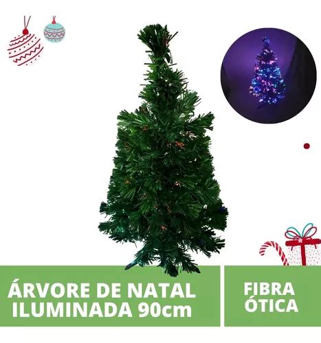 Árvore De Natal Fibra Ótica 90cm Pinheiro Luxo Grande Parcelamento