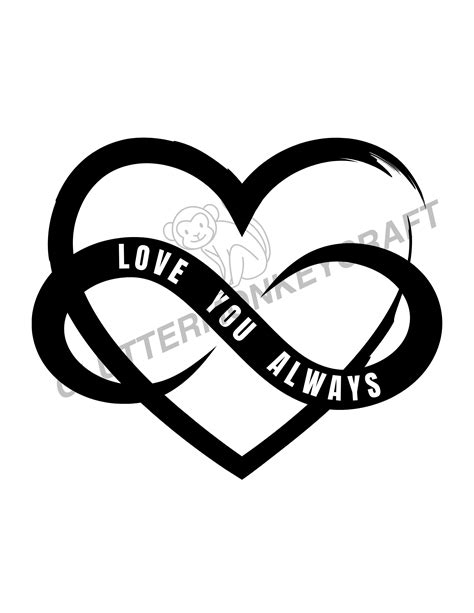 Infinity Heart SVG Love Infinity Heart SVG Cut File For Cricut