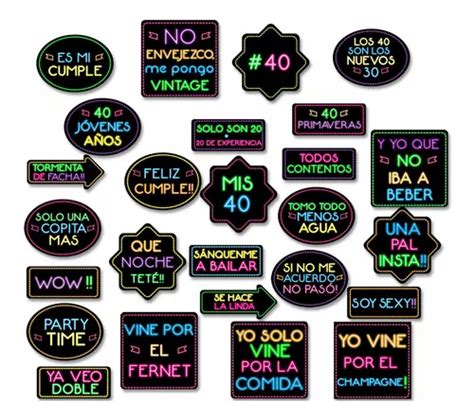 Photo Booth Cumple A Os Imprimible Props Pack Frases En Venta En
