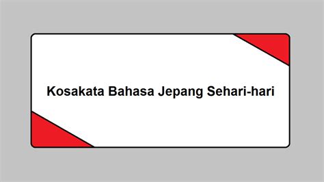 312 Larangan Dalam Bahasa Jepang MyWeb