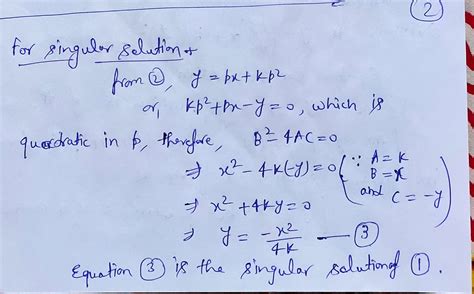 [solved] 6 a find the general solution and the singular solution to 2 y course hero