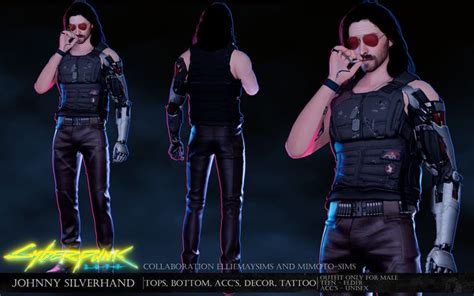 Cyberpunk 2077 Johnny Silverhand Set Accessories Posepack Outfit