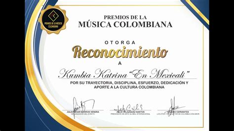 Reconocimiento Kumbia Katrina PREMIOS DE LA MUSICA COLOMBIANA YouTube