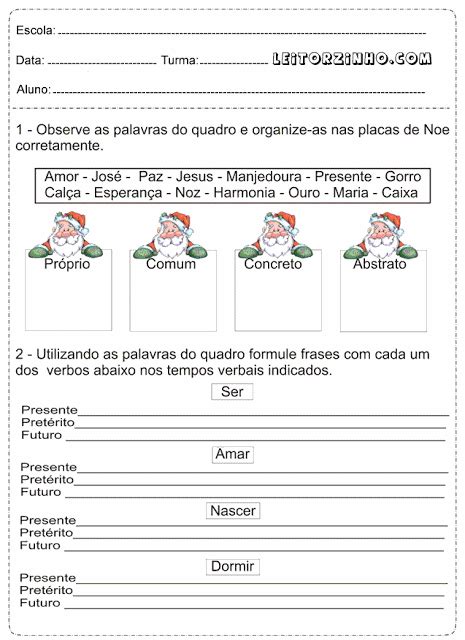 Atividades De Portugu S Ano Verbos S Escola