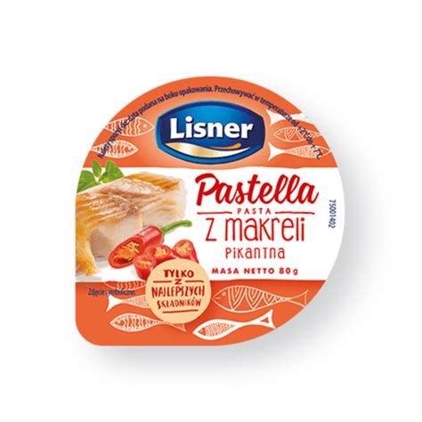 Pastella Pasta Z Makreli Pikantna Lisner 80g KHB Bakery