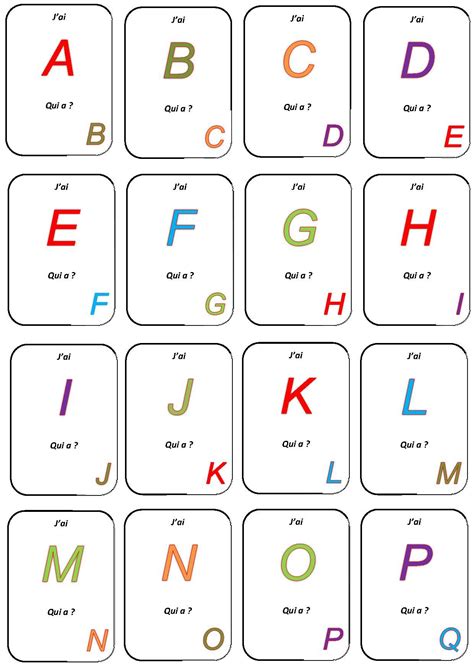 Jeu J Ai Qui A Apprendre L Alphabet Jeux Alphabet Pour Apprendre