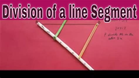 model divide a line segment in a given ratio youtube