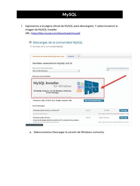 manual de instalación mysql pdf mi sql sql