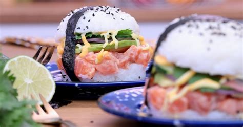 Revisitez le burger en y ajoutant de la fraîcheur grâce au sushi burger