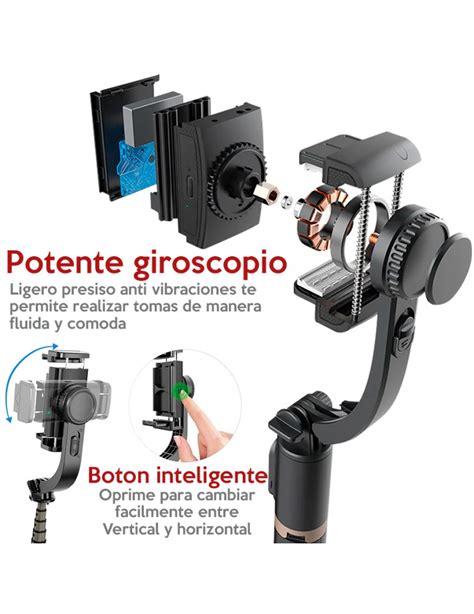 Gimbal Estabilizador De Eje Para Celulares Q Palo Selfie Con Tr Pode