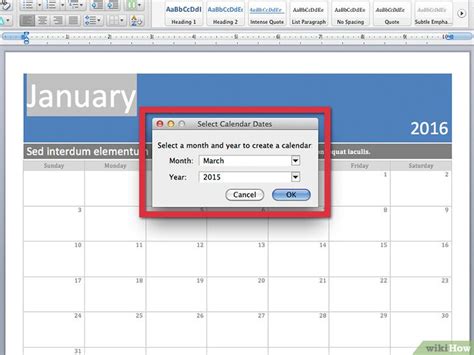 In Word Einen Kalender Erstellen WikiHow