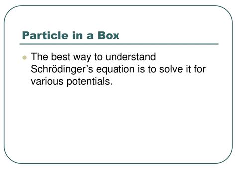 ppt particle in a box powerpoint presentation free download id 3943589