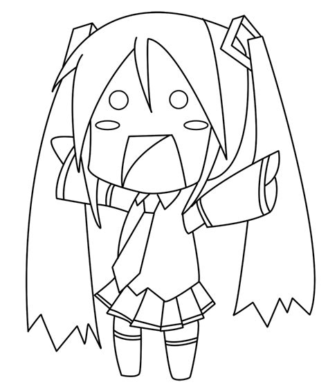 Miku Hatsune Dibujo Para Colorear Imagui