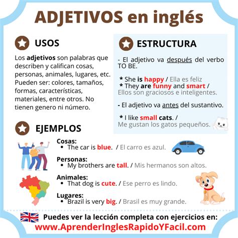 Oraciones Con Adjetivos En Ingl S Definici N Y Ejemplos
