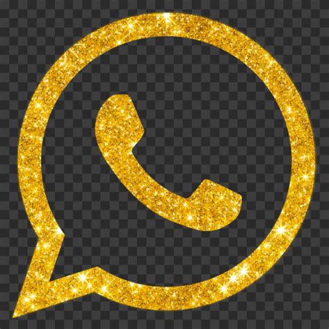 HD Gold Glitter Official Whatsapp Wa Watsup Logo Icon PNG Citypng
