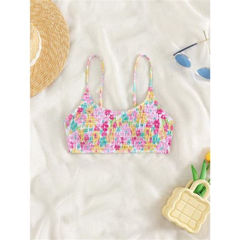 CÓ SẴN Áo bikini hoa nhí hồng xinh xắn có mút lót KÈM ẢNH THẬT