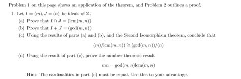 solved we extensively use the first isomorphism theorem in