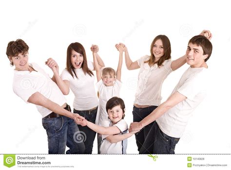 Madre Padre Hija E Hijo Felices De La Familia Foto De Archivo