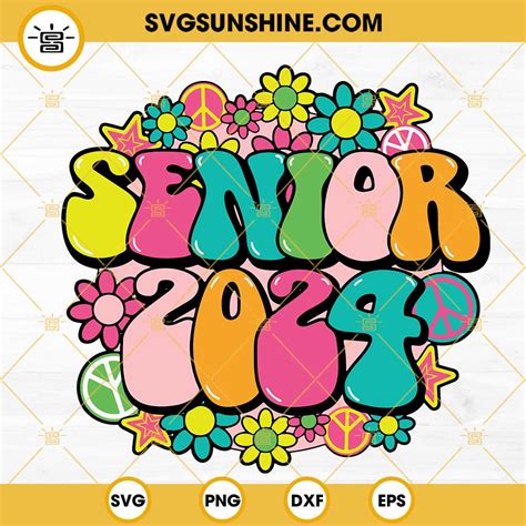 Senior Groovy Flower Svg Class Of Svg Senior Class Svg