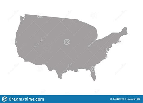 Alto Mapa Detallado Del Vector Estados Unidos Ilustraci N Del Vector
