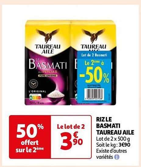 Promo Riz Le Basmati Taureau Ailé chez Auchan Direct iCatalogue fr